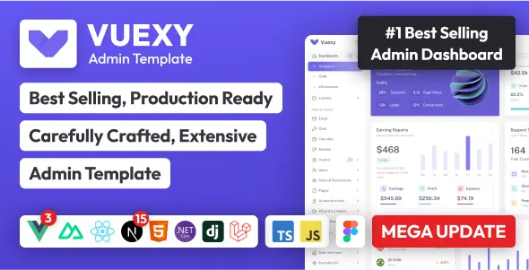 Vuexy - Vuejs, Nuxt, Next.js, HTML, Laravel, Asp.Net & Django Admin Dashboard Template - Themes ...